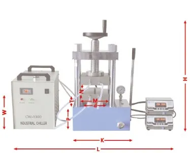 300C Laboratory Benchtop Heated Lab Press - 24T Hydraulic