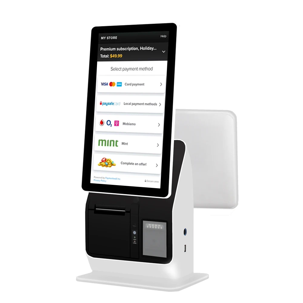 Payment selfservice kiosk POS system Touch Screen Self Service Ordering ...