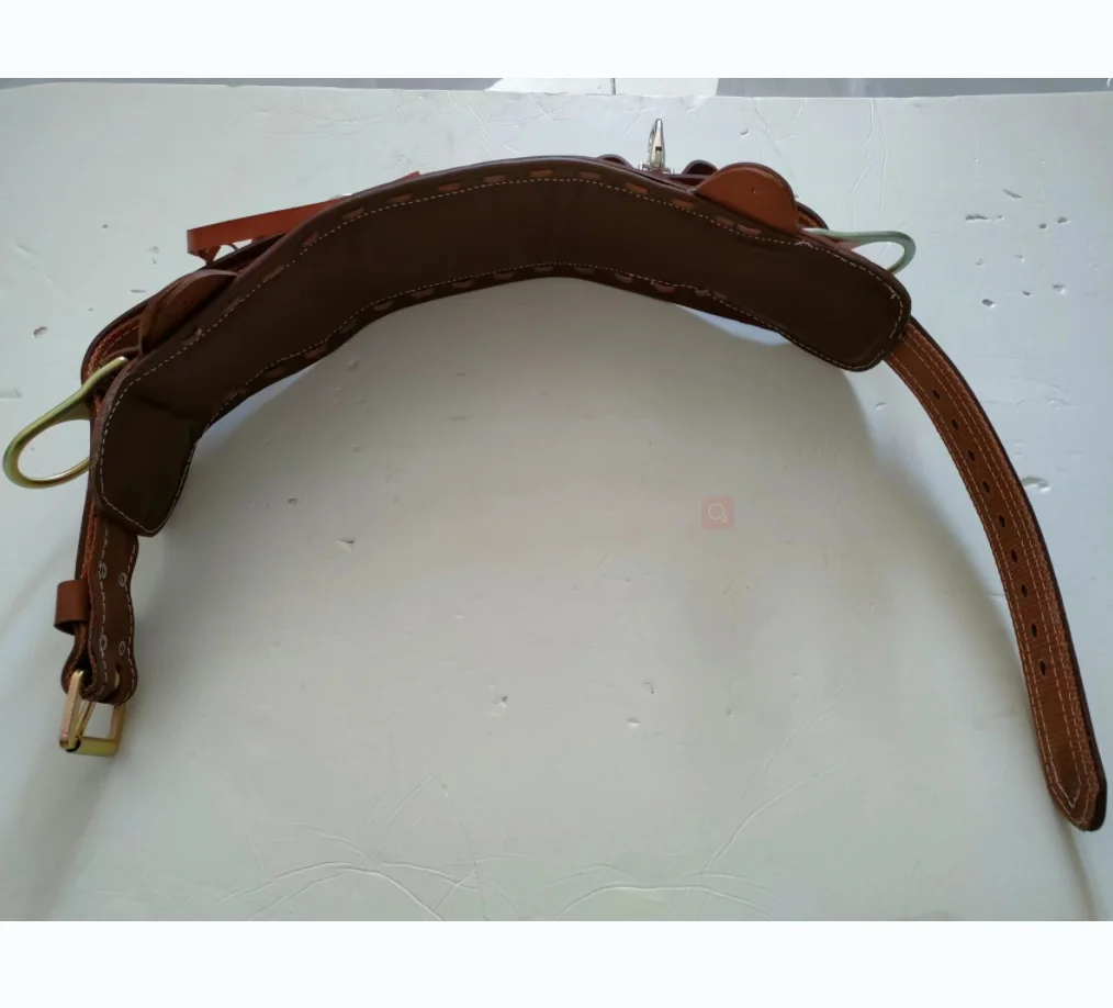 Semi-floating Comfortable Lineman Leather Body Belt With D Rings - Buy ...
