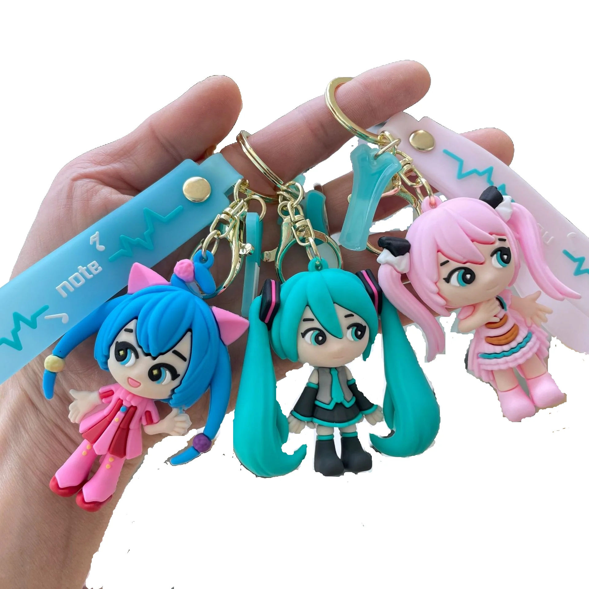 Virtual singer Hatsune Girl toy doll keychain Cute 3D Doll Couple ...