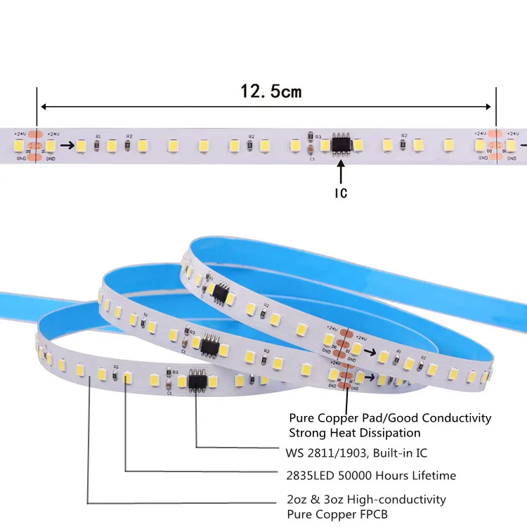 Cheap10M 20M DC24V 8mm IC Waterfall LED Strip 120Leds/M Running Water ...