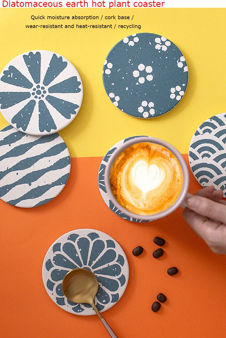 Customised Patterns And Sizes Reusable Coasters For Sheat-resistant ...