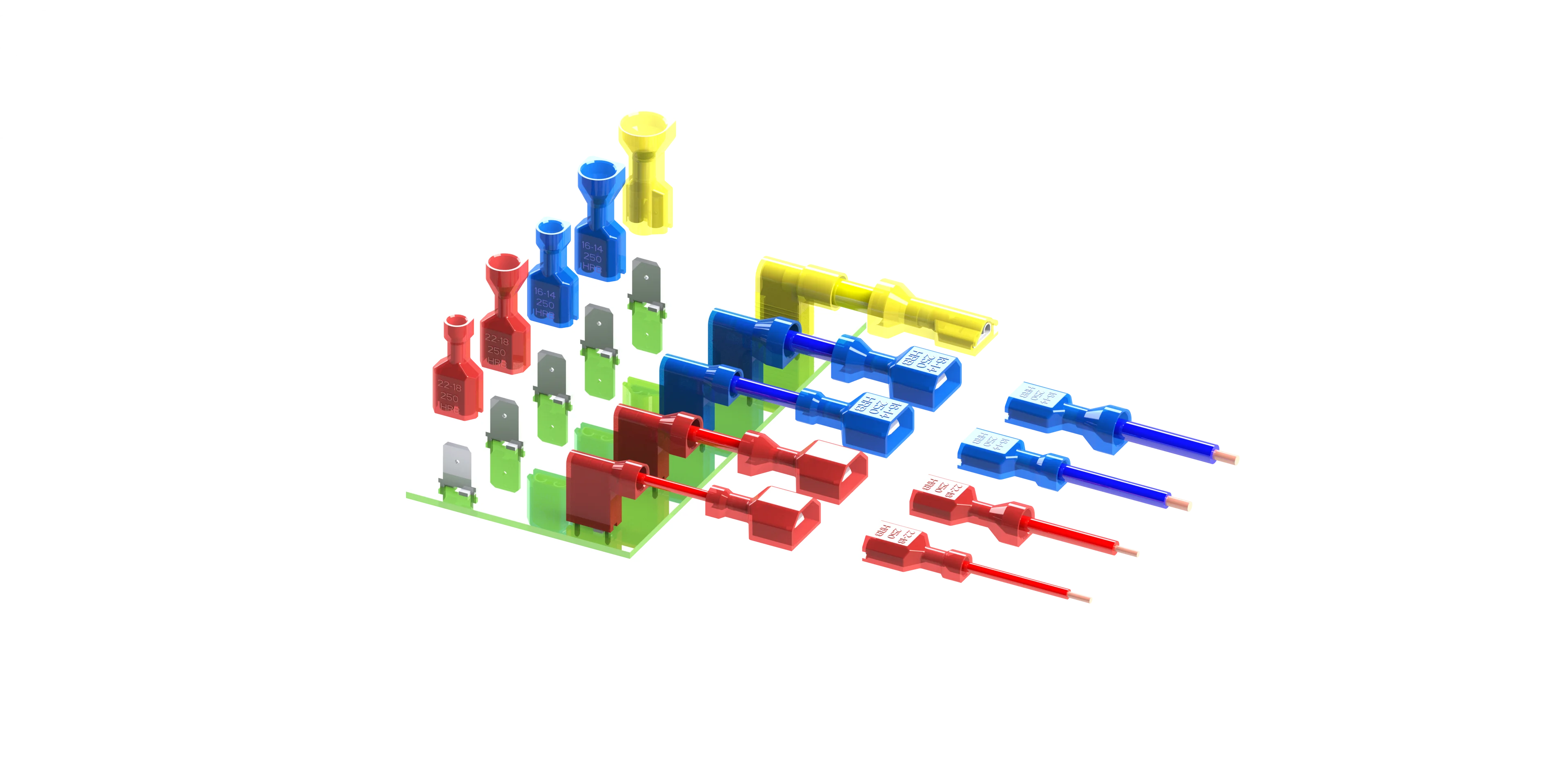 250 Flag Type Female Terminal - Ultra-Fast 10A Connectors
