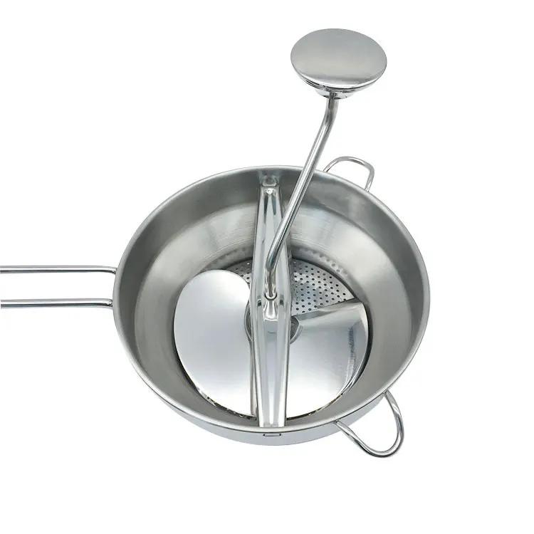 Hand-held Vegetable Stainless Steel Meat Funnel Manual Rotary Press ...