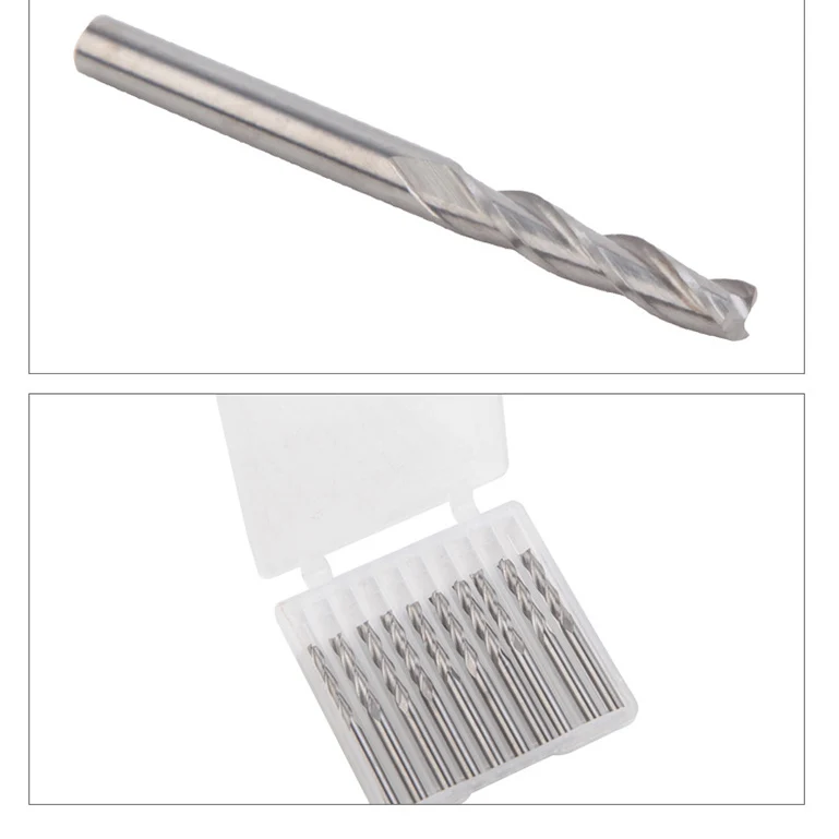 Hot Sale 10pcs Sharp And Durable Tungsten Steel Milling Cutter Three ...