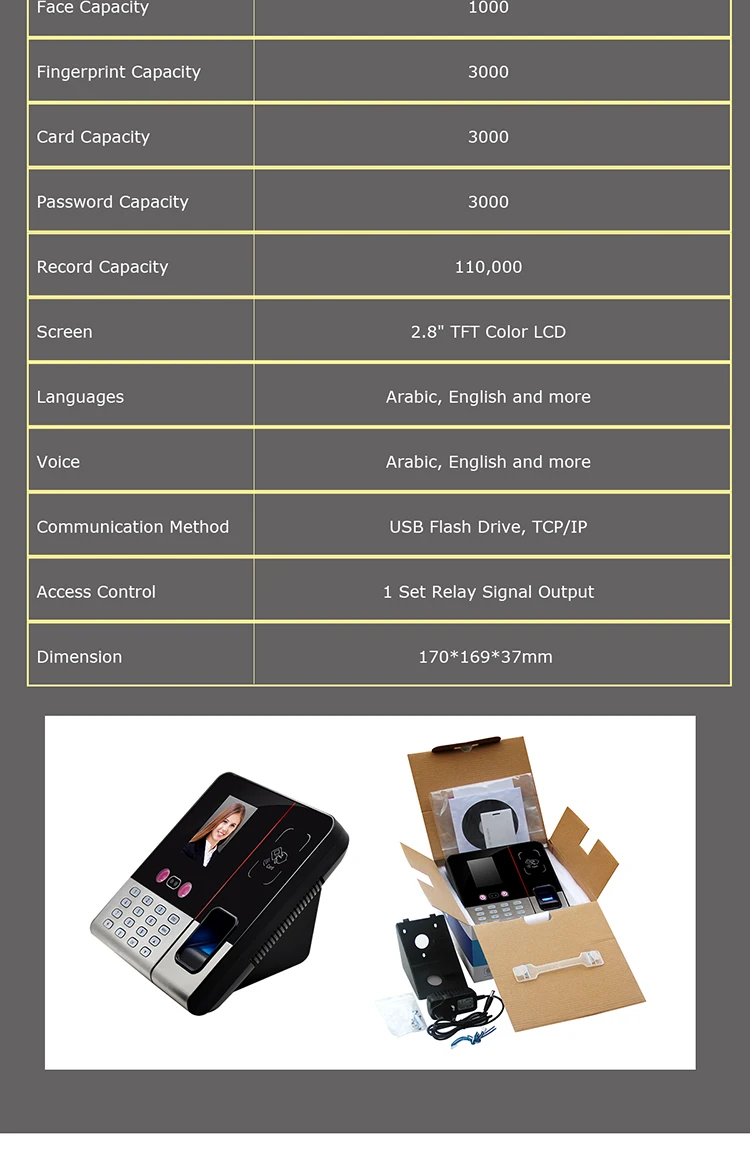Timmy Fingerprint Free Software Face Recognition Time Attendance - Buy ...