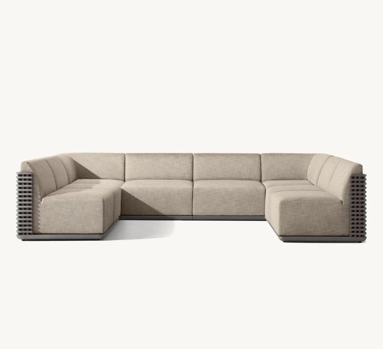 TRELICA Outdoor Hot Seller U-Sofa Sectional Patio Garden Sets Hotel Resort Handcrafted Aluminum ...