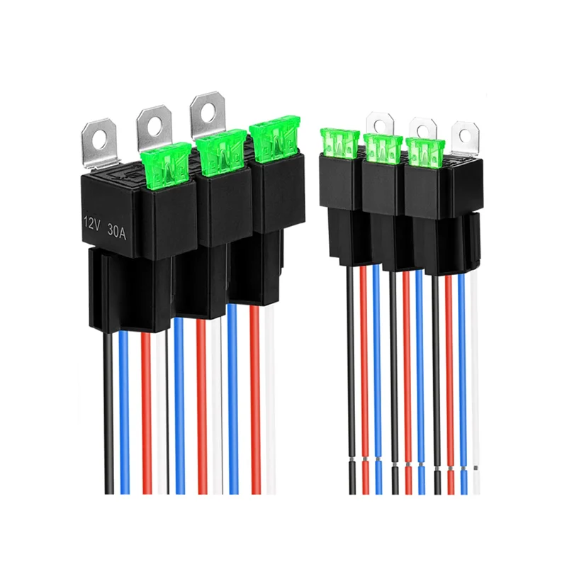 12v/24v Fuse Relay Switch Harness Set 4/5 Pin Spst Automotive ...