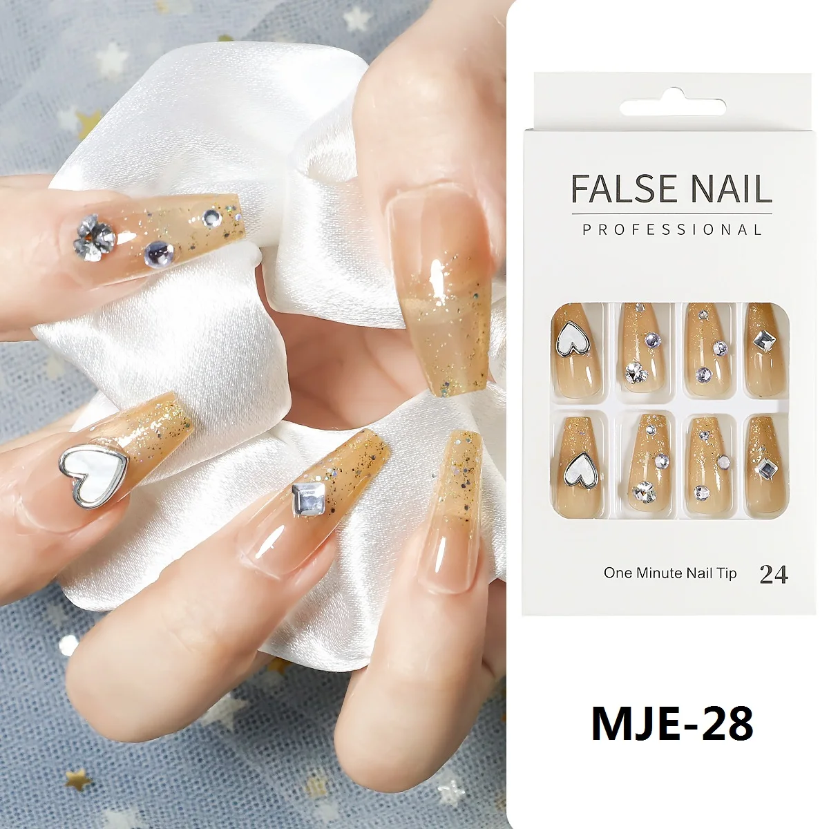 Shop 24 Pcs Nail Art Tips Wholesale XXL Coffin Press on Nails