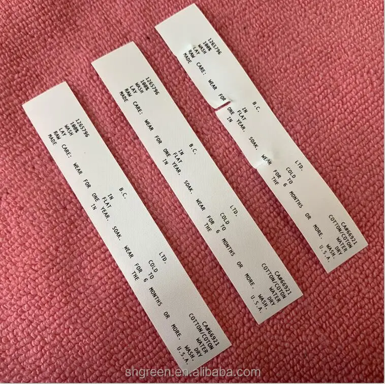 Removable Easy Tearaway Fabric Care Label,hot Sale Printing Tear Away ...