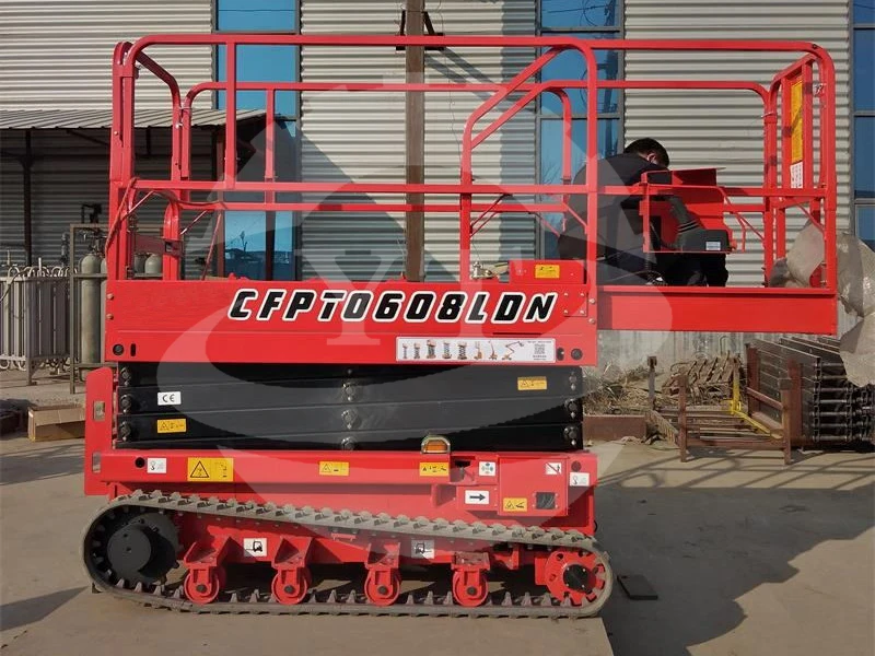 High Rise Manlift Self Propelled Scissor Lift Aerial Crawler Lift Rough ...