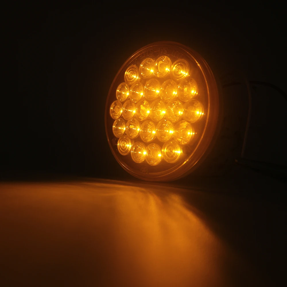 Wholesale Universal 12v 24v 4 Inch Round Amber 24 Led Back Lamp Trailer ...