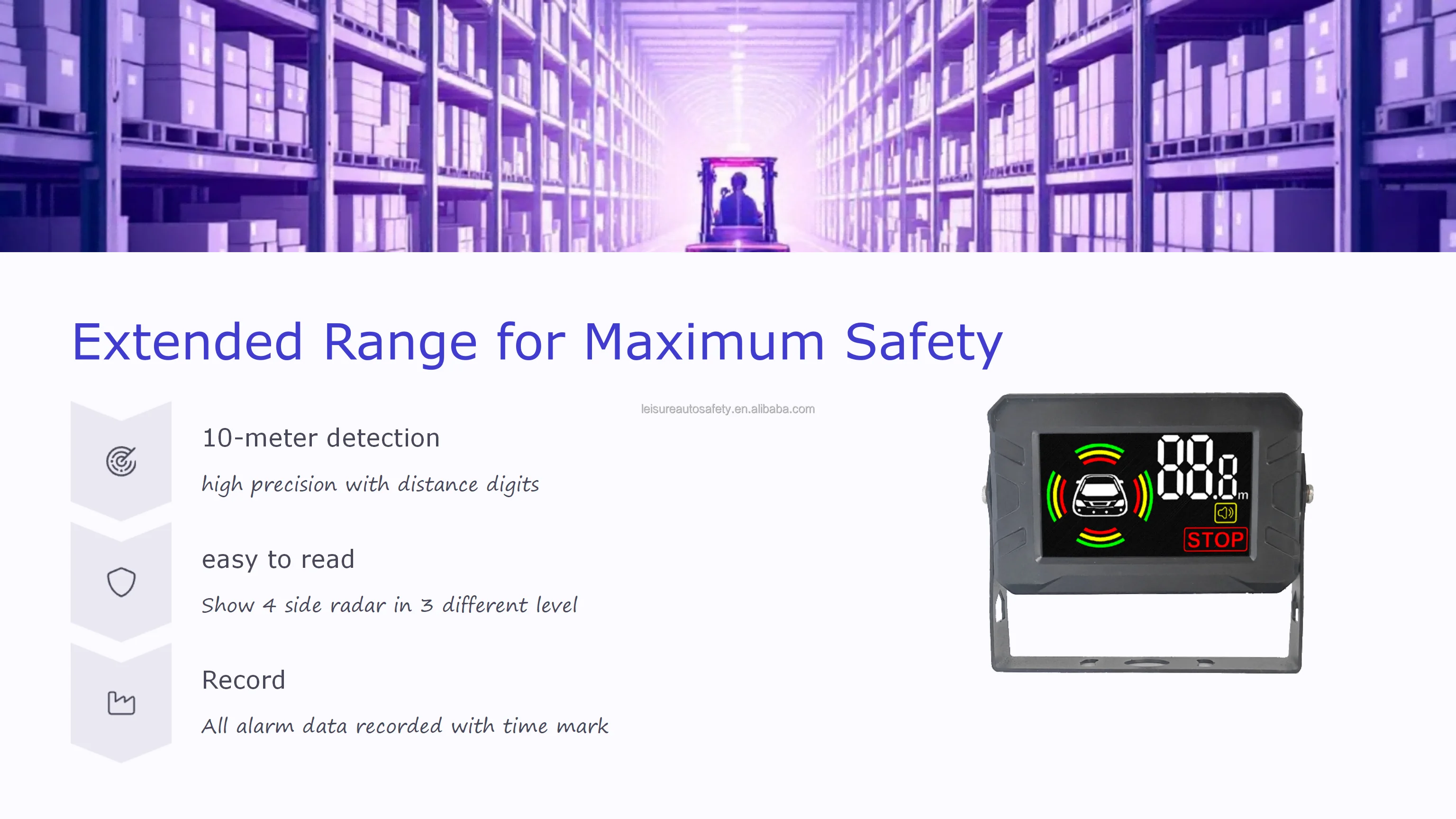 15M radar, PWAS, 360 degree Car Reversing radar PWAS Long Range radar ...