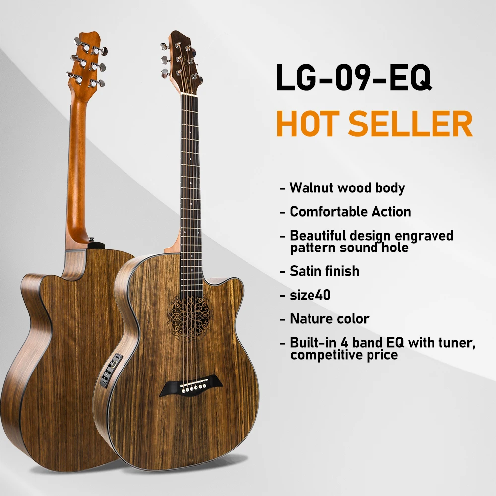 Smiger Lg-09 Made In China Electro Musical Instruments 40 Inch Cutaway ...