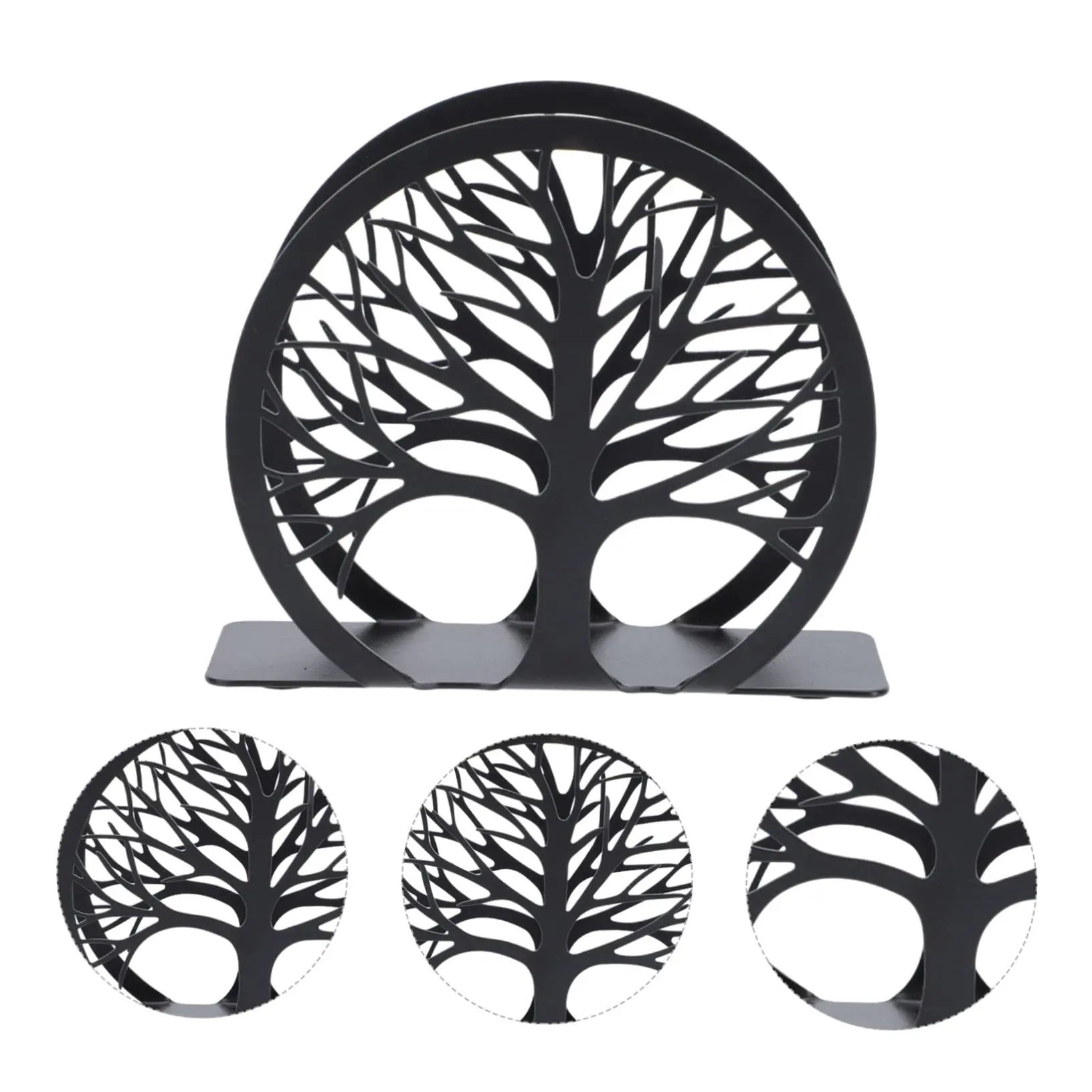 Freestanding Life Tree Black Metal Tissue Boxes Valentine's Day ...