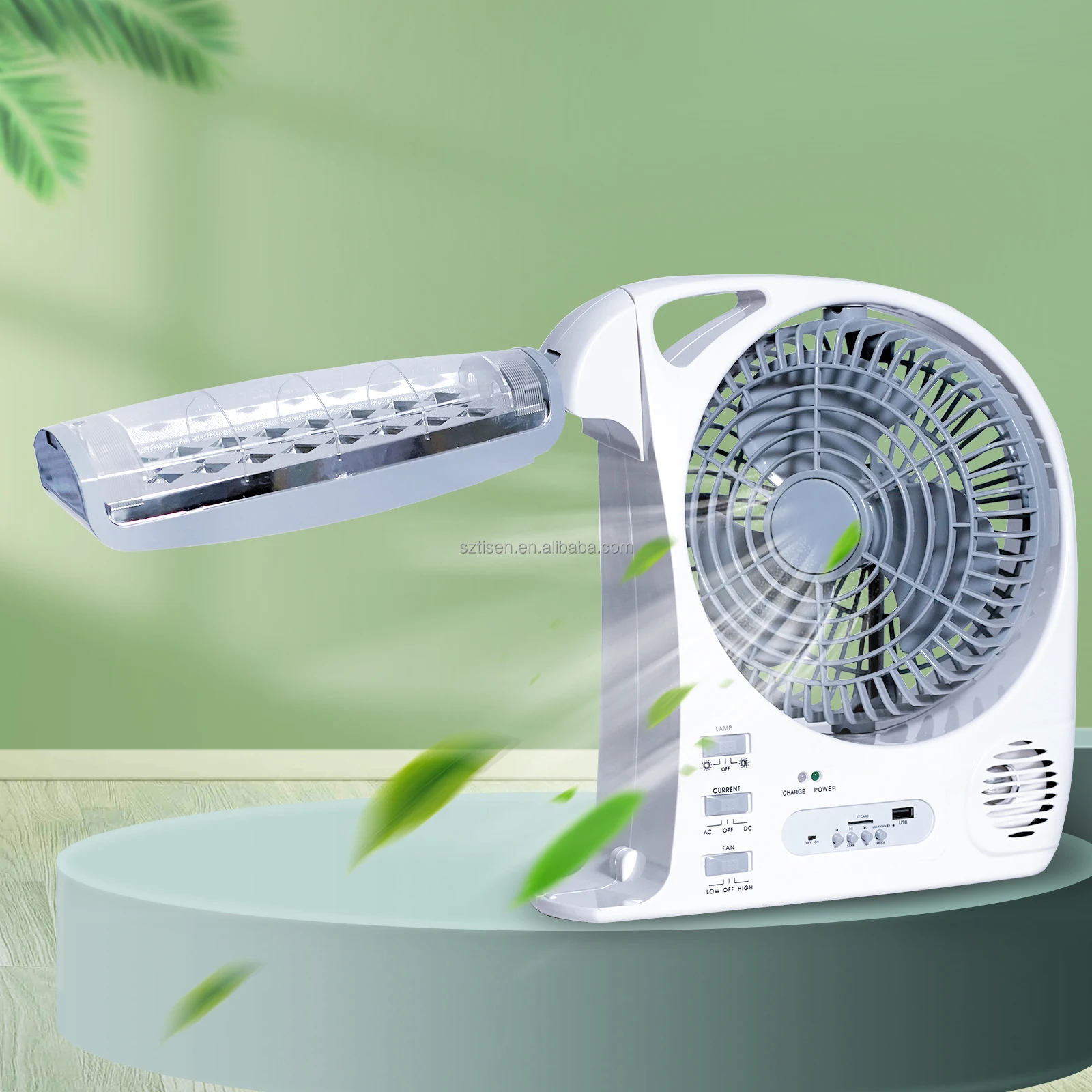 Teyoza Mini Solar Rechargeable Camping Fan Ac/dc Electric Portable Box ...