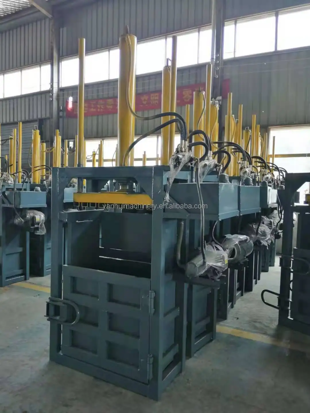 Carton Cardboard Compactor Baler Vertical Hydraulic Waste Paper Baling ...