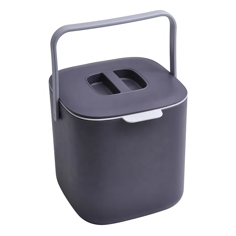 Compost Kitchen Counter Countertop Plastic Waste Bin With Lid Compost ...