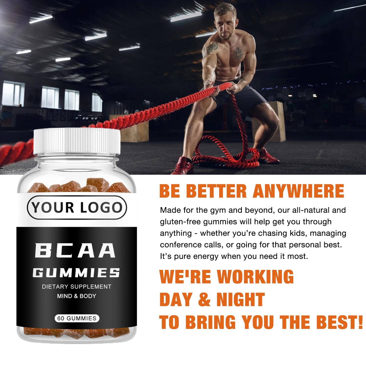 BCAA Pre Workout Gummy Energy BCAA Gummies for Muscle Growth| Alibaba.com