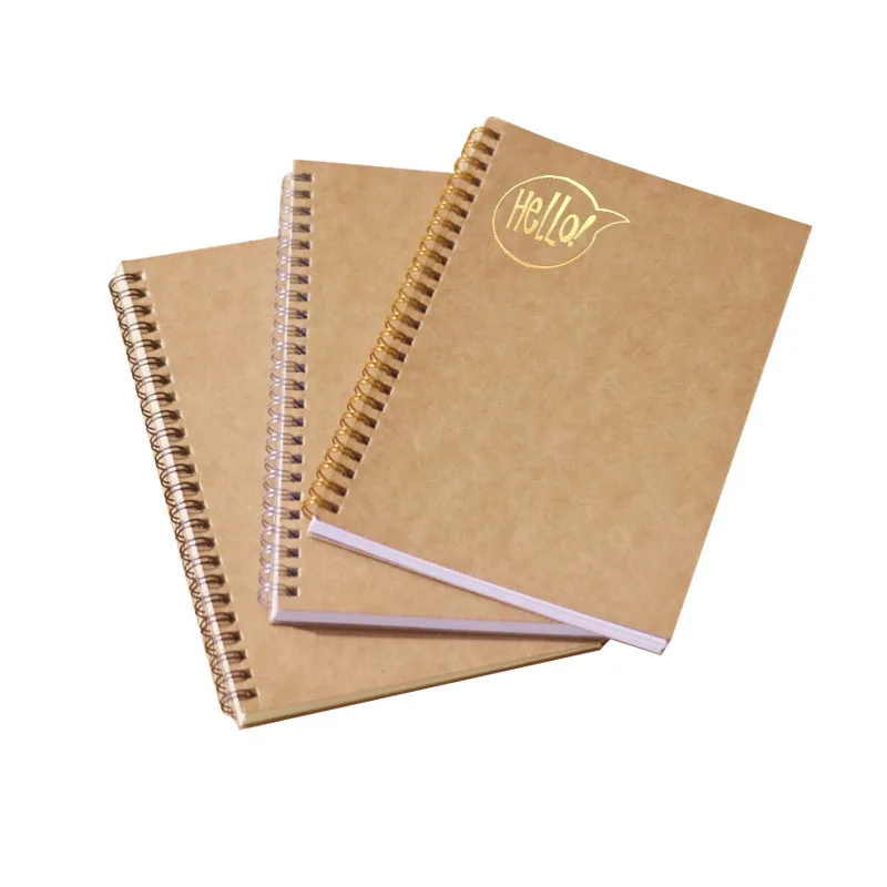 Kraft Paper Sticky Notes Coil Notebooks Office Memo School Stationery ...