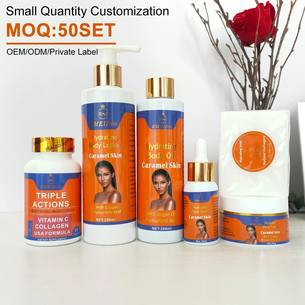 Oem Lightening And Brightening Exfoliating Caramel Body Lotion Kits ...