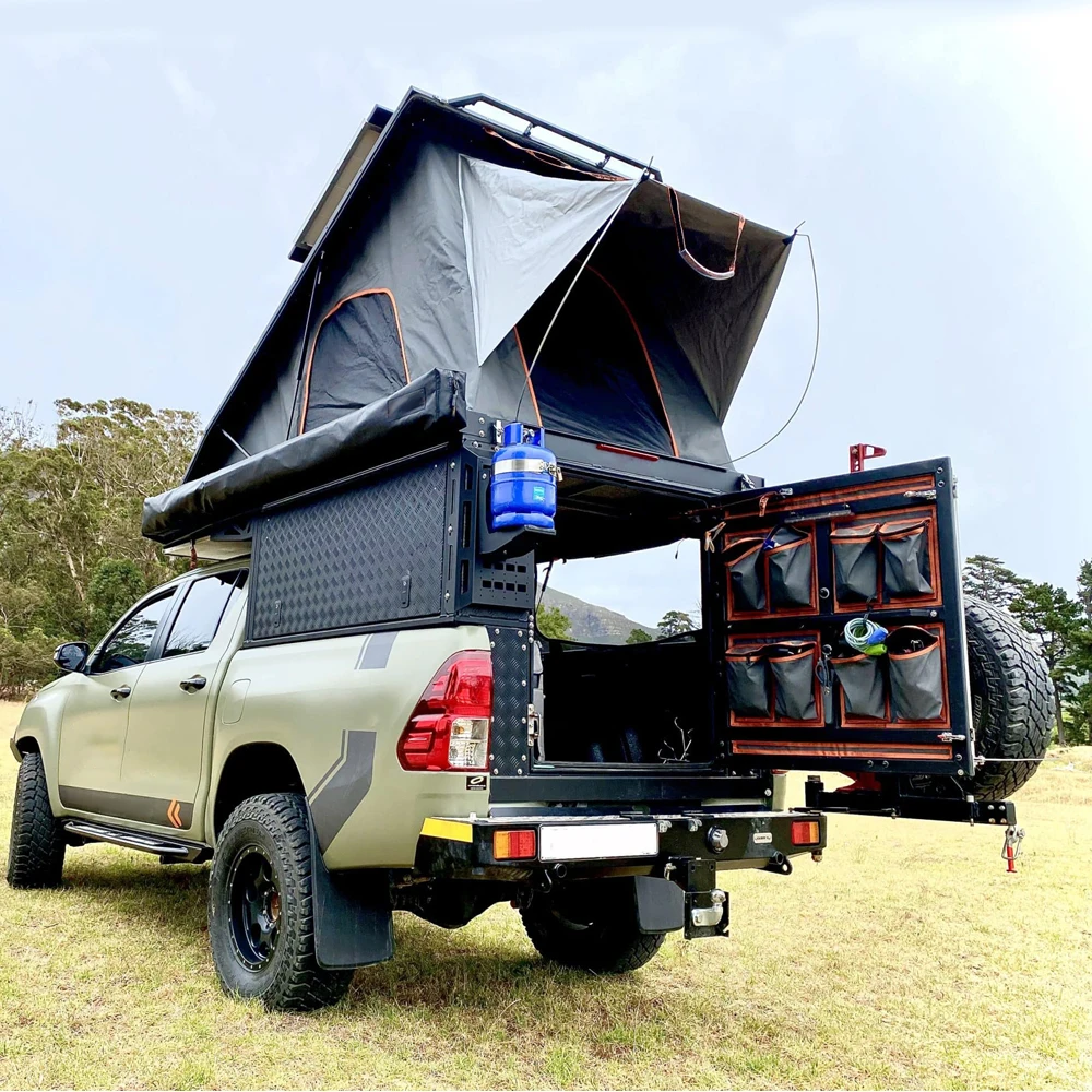 Aluminum Overland Tent Standard Popup 6ft Luxury Tent Pickup Camper ...