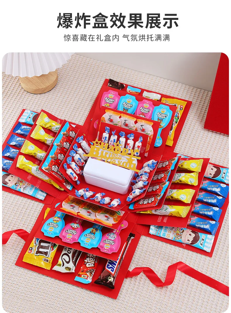 Explosion Surprise Exploding Birthday Gift Box Mystery Boxes With 20 ...