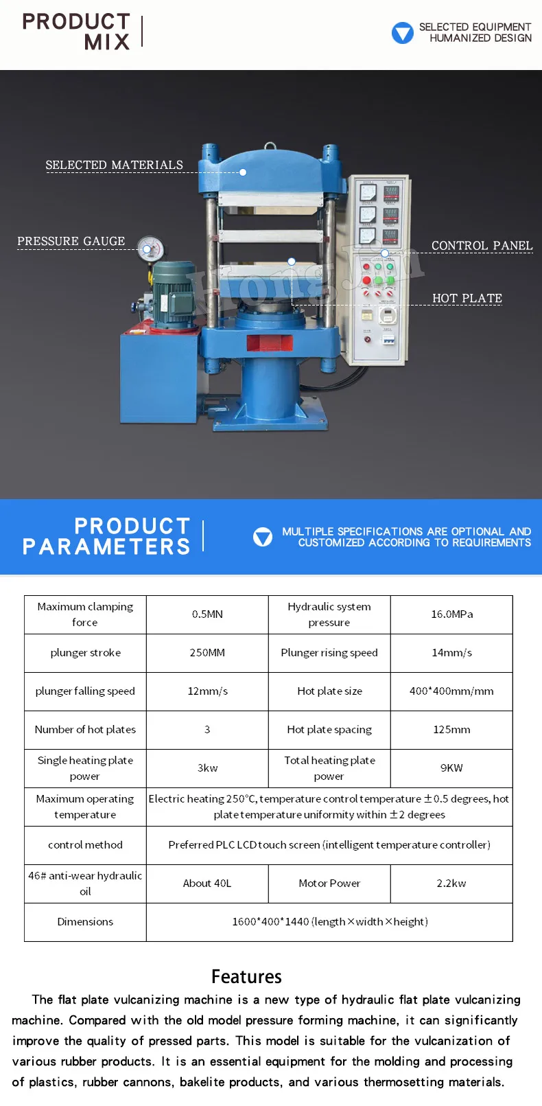 Fully Automatic Four-column Hydraulic Rubber Plate Vulcanizer ...