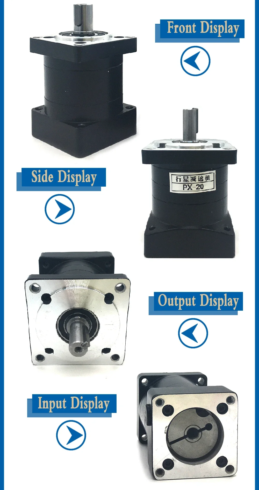 Nema 23 Planetary Gearbox Gear Speed Ratio 3 5 10~200:1 Stepper Motor ...