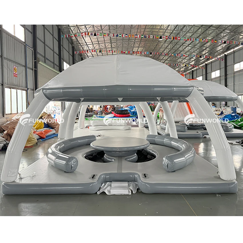Hotsale Inflatable Floating Tent Inflatable Floating Dock with Tent ...