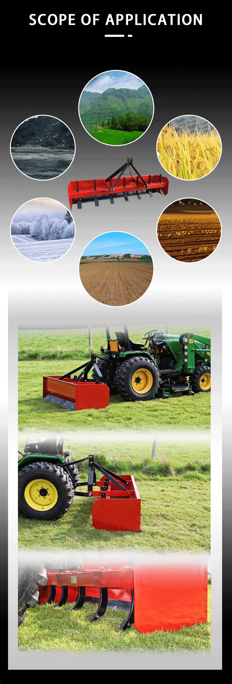 Rcm Box Scraper Tractor Compact Tractor Mounted Box Grader Blade ...