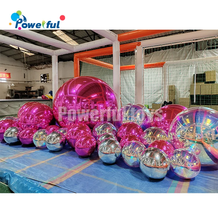 Gold Inflatable Mirror Ball Sphere Balloon Events Wedding Party Decor ...