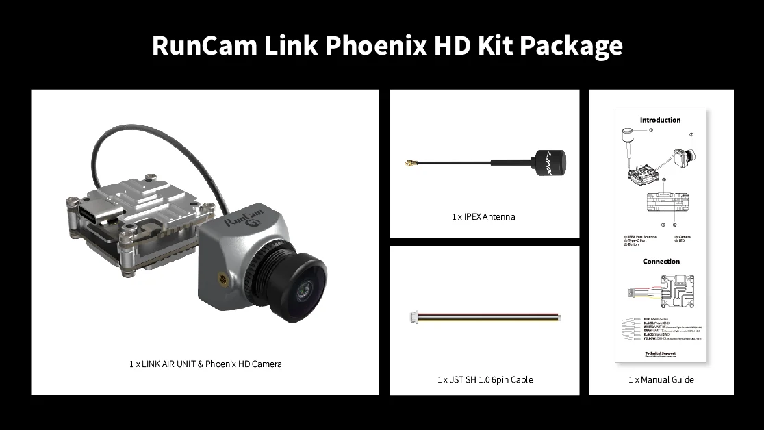 Runcam Link Kit Phoenix Long Range Digital 1280x720 60fps Hd Video ...