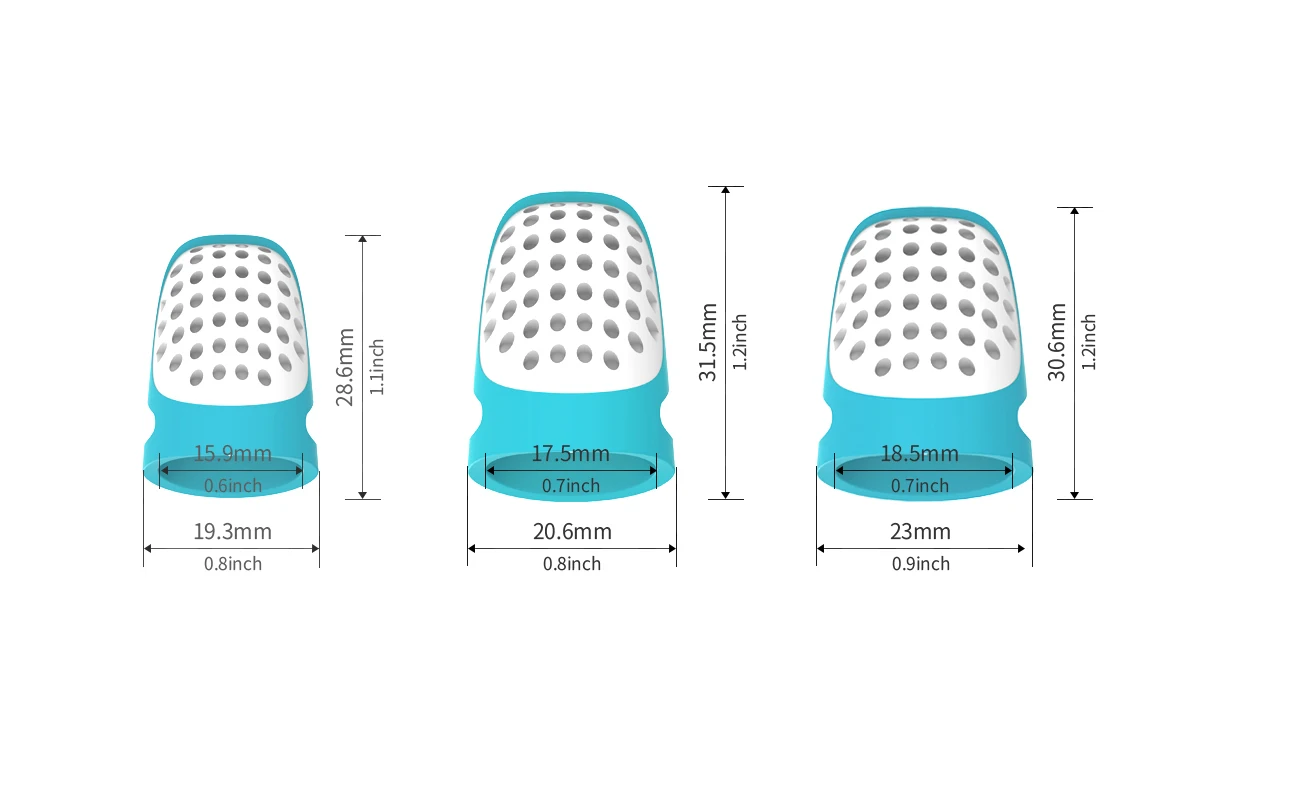 Plastic Silicone Finger Thimble Cross Stitch Sewing Accessories Finger ...