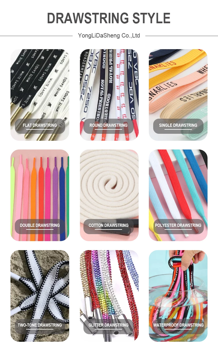 Custom Draw Cord - Sustainable Polyester Rope for Hoodies