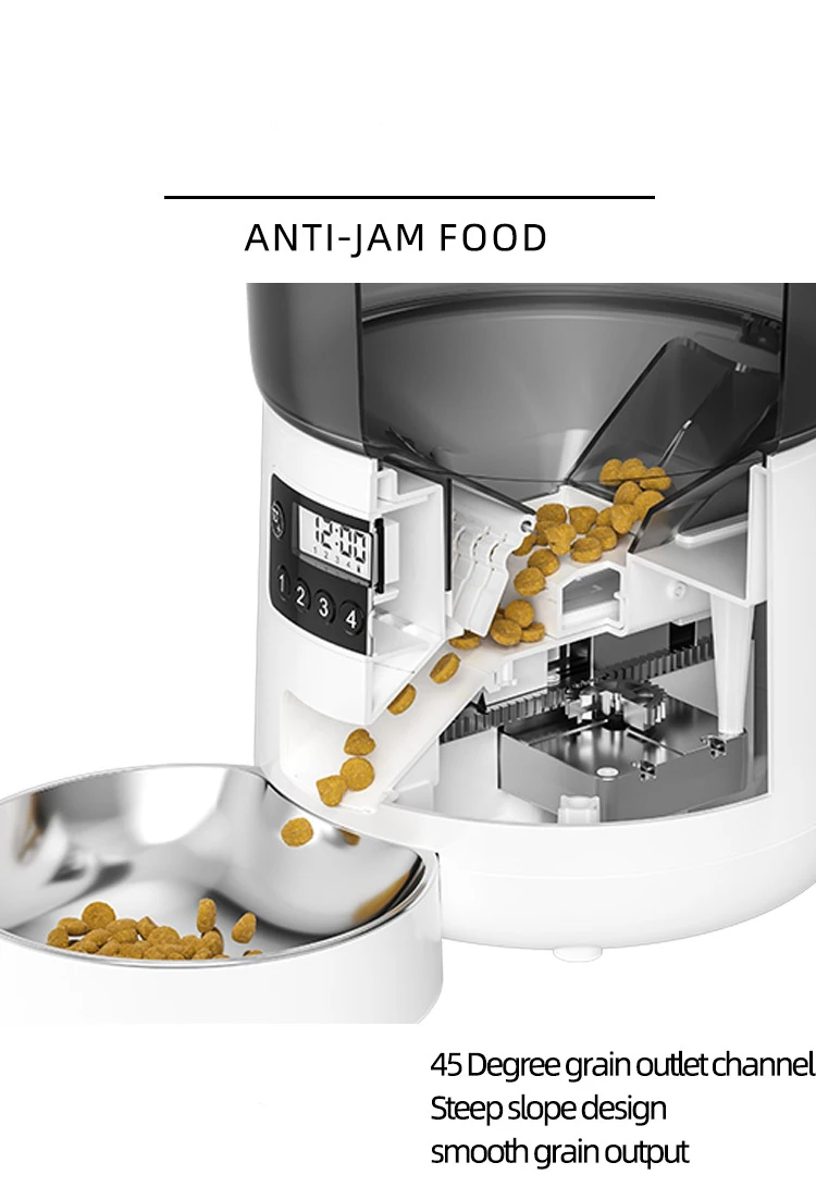 Support Dual Power Smart Pet Feeder Tuya Wifi Connected Automatic Pet ...