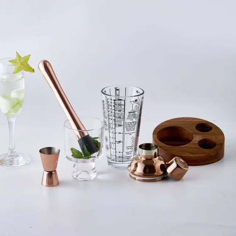 Japanese Style Bar Measuring Tool Rose Gold Double Cocktail Jigger Cup ...