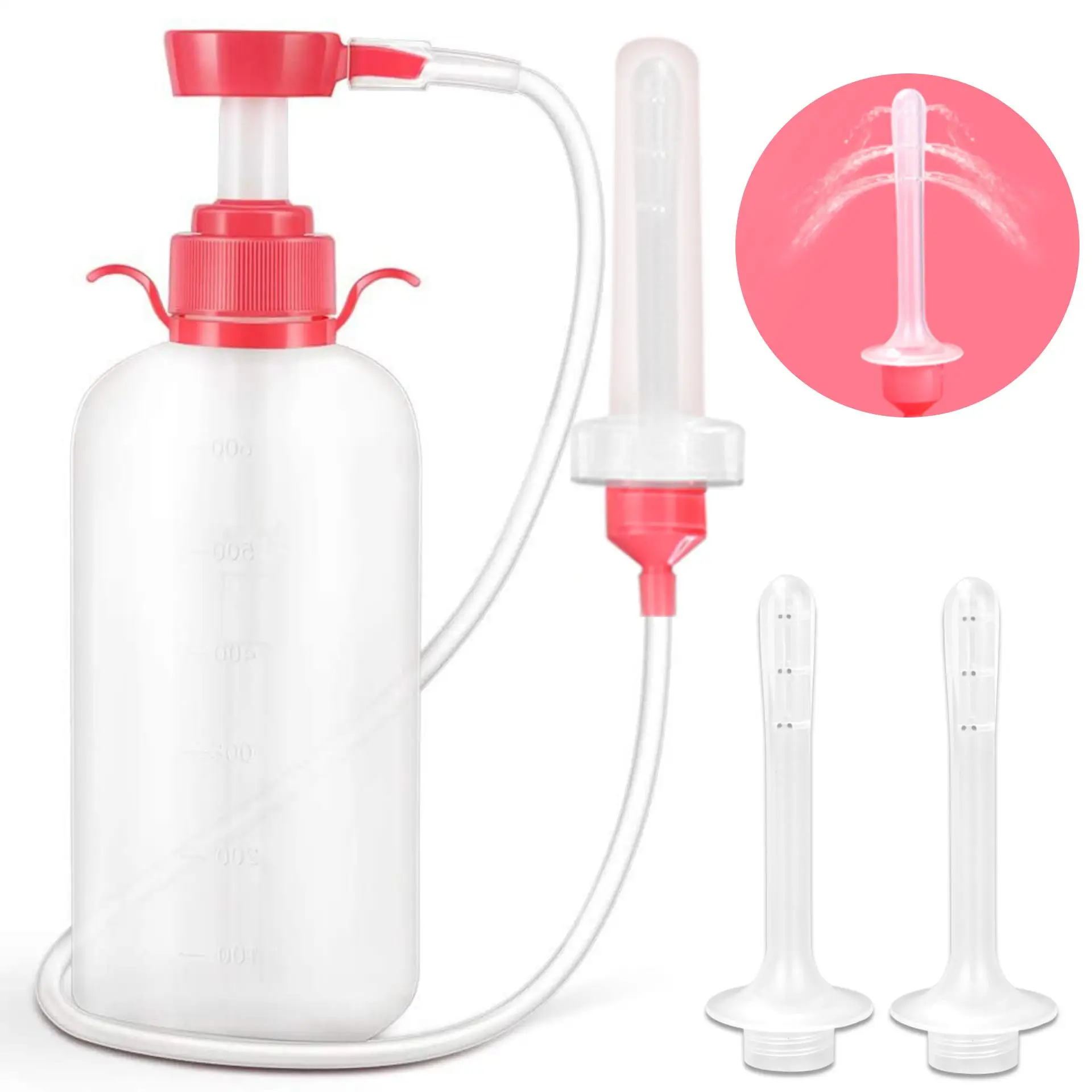Women Vaginal Anal Ducha Cleanser Plastic Vaginal Irrigator Enema ...