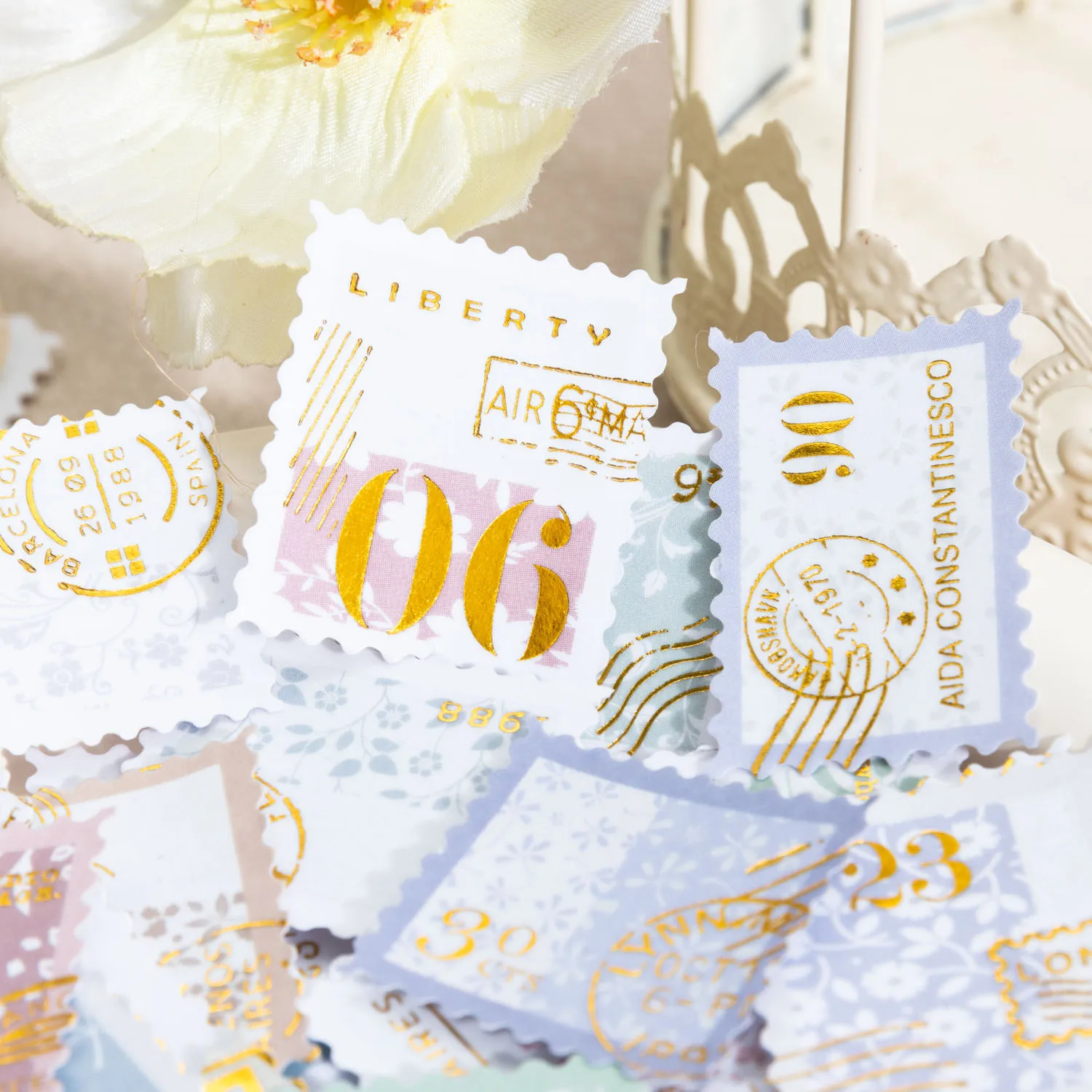 20 Sheets/pack Of Letter Series Hot Stamping Stamps From The Garden 6 ...