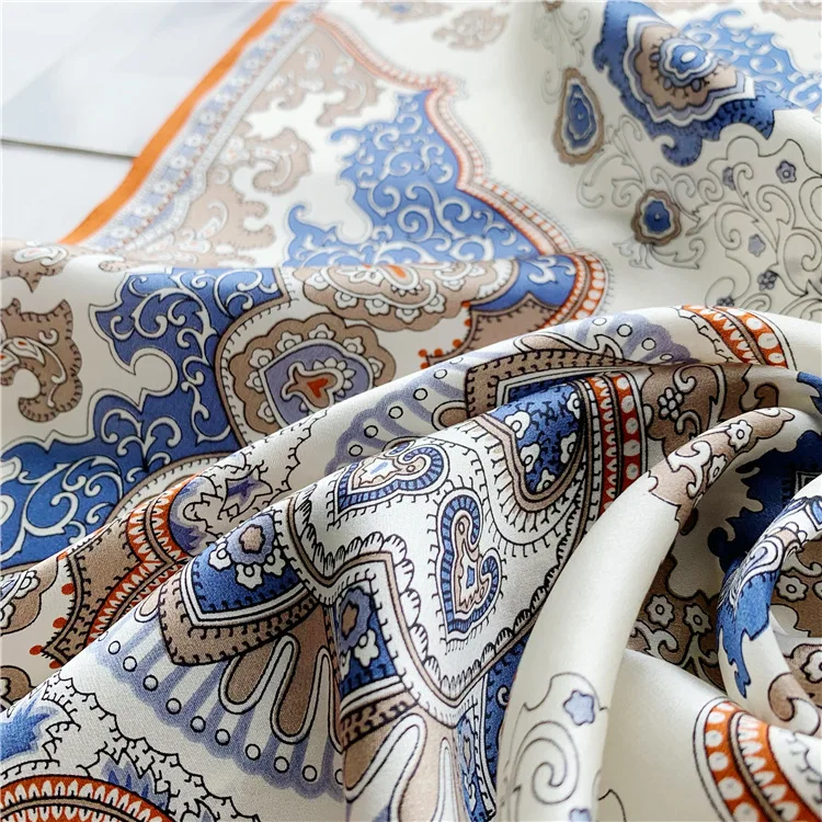 Shop Our New Style Luxury Satin Silk Scarf - Small Grid Printing