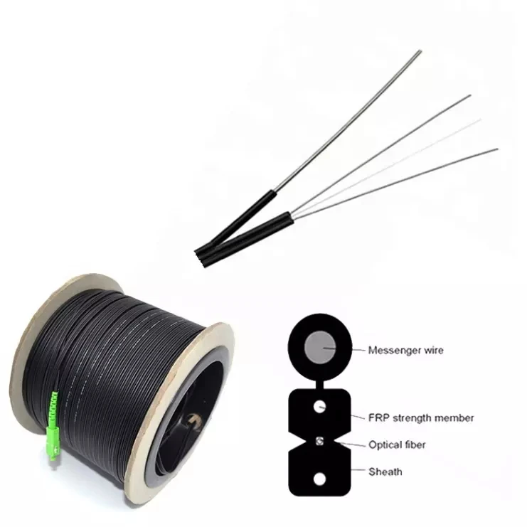 FTTH Drop Fiber Optic Cable Shi-he Patch Cord Supplier 100M Pre ...