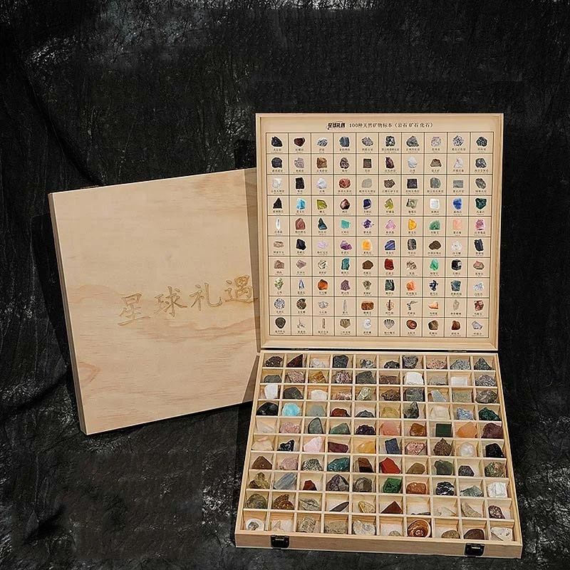 Antique Minerals Collection, Rock Set, Fossil and Mineral set ...