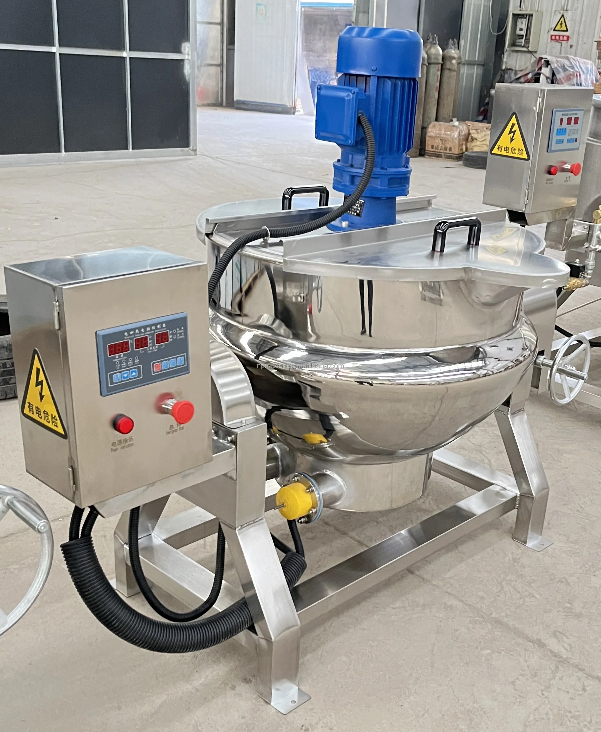 400l Large Capacity Cooking Pot with Mixer Steam Jacketed Kettle with ...