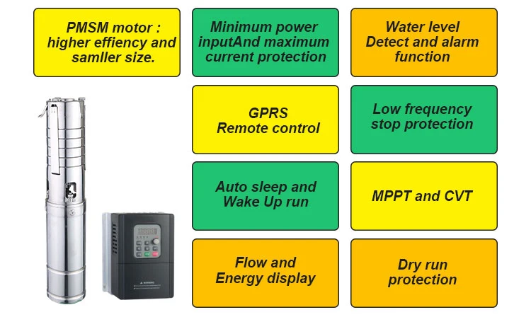 300m Deep Well Water Submersible Pump Agriculture Solar Pump Irrigation ...