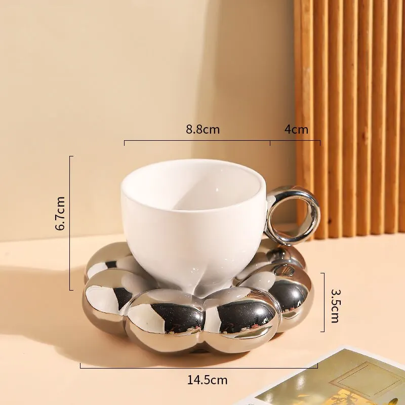 Eka Custom Logo Printed Creative Cloud Cup With Saucer Sets Coffee Milk ...