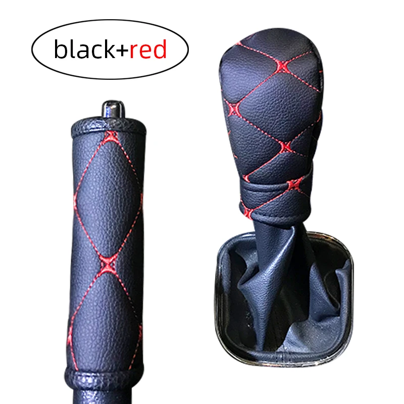 Universal Car Parking Hand Brake Cover Gear Stick Gear bar Cover 2pcs ...
