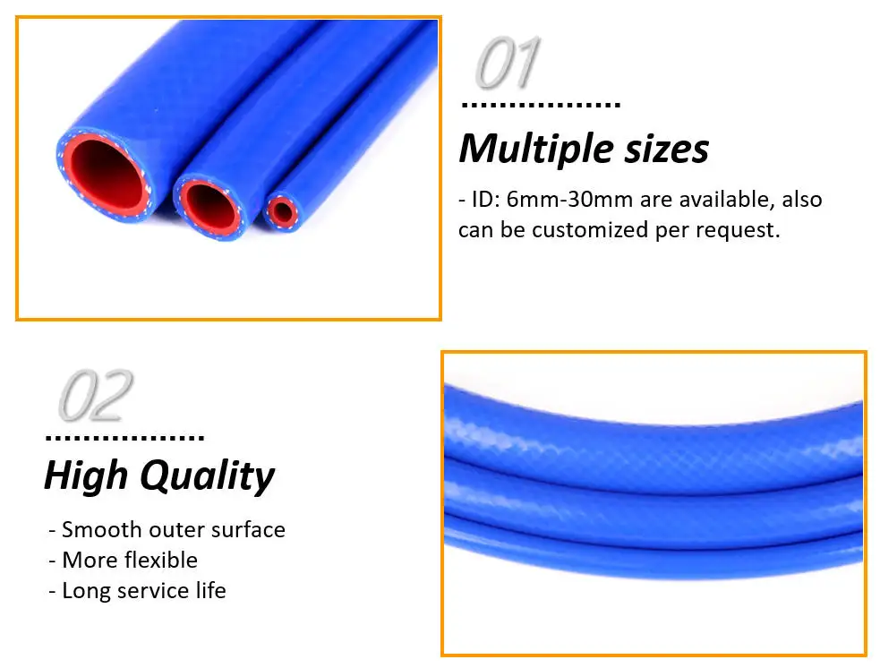 SAE J20R3 High Pressure Resistance Silicone Heater Hose