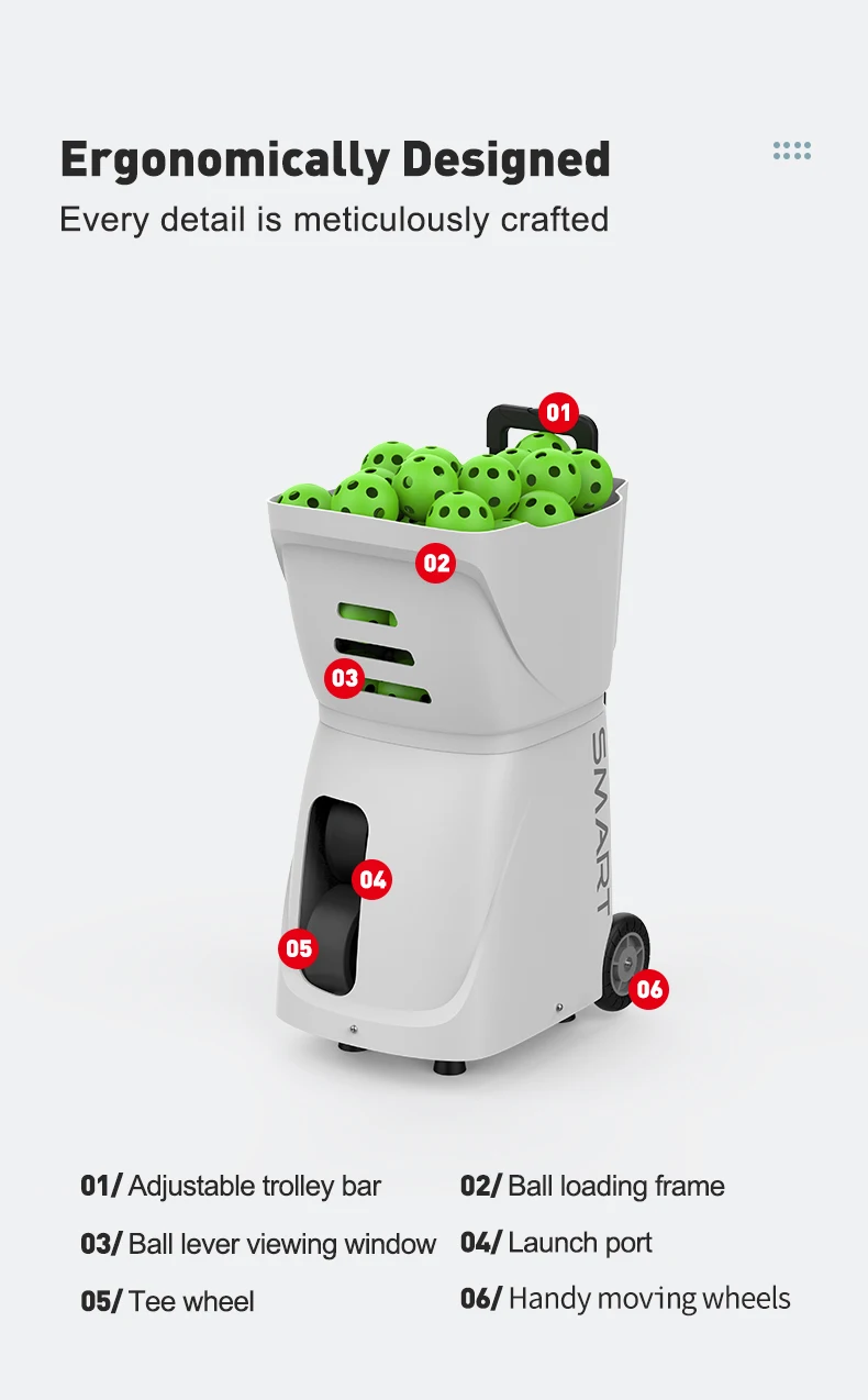 New Arrives Smart Pickleball Paddle Training Machine with APP Control ...