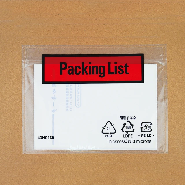 High Quality Invoice Packing Slip Self-adhesive Waybill Pouch Printing ...