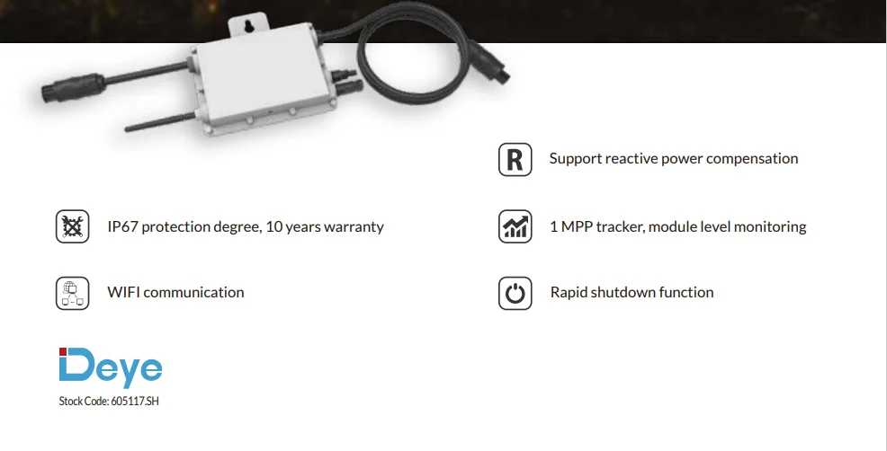 Deye Micro Inverter 300w-500w Koodsun Micro Inverter 500w For Balcony ...
